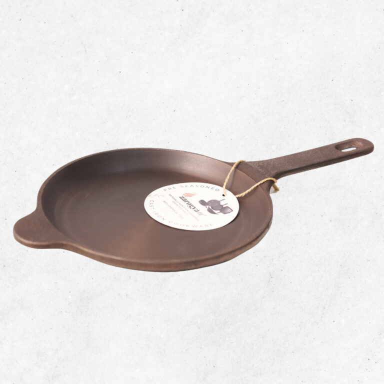 Aarogyam Pre-seasoned Cast Iron Shallow Fry Pan, 8", Naturally Nonstick ...