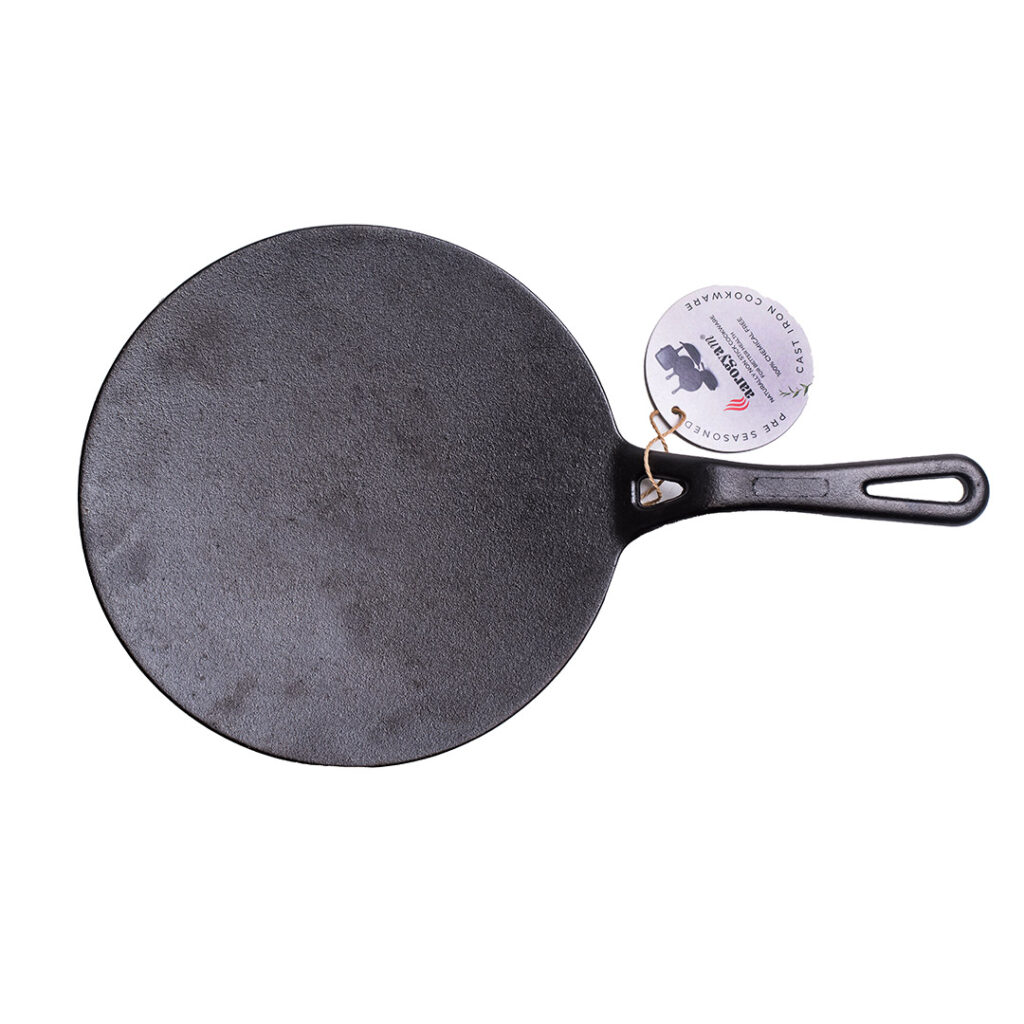 Aarogyam Pre-seasoned Cast Iron Roti Tawa, 10", Naturally Nonstick ...
